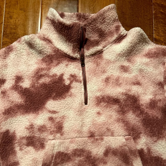 Old Navy | Jackets & Coats | Tie Dye Fuzzy Quarter Zip | Poshmark